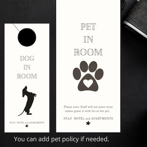 Dog in Room/ Cat in Room/ Pet in Room With Pet Policy- Minimalist ...