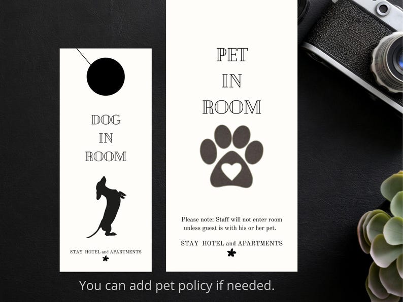 Dog in Room/ Cat in Room/ Pet in Room With Pet Policy- Minimalist ...