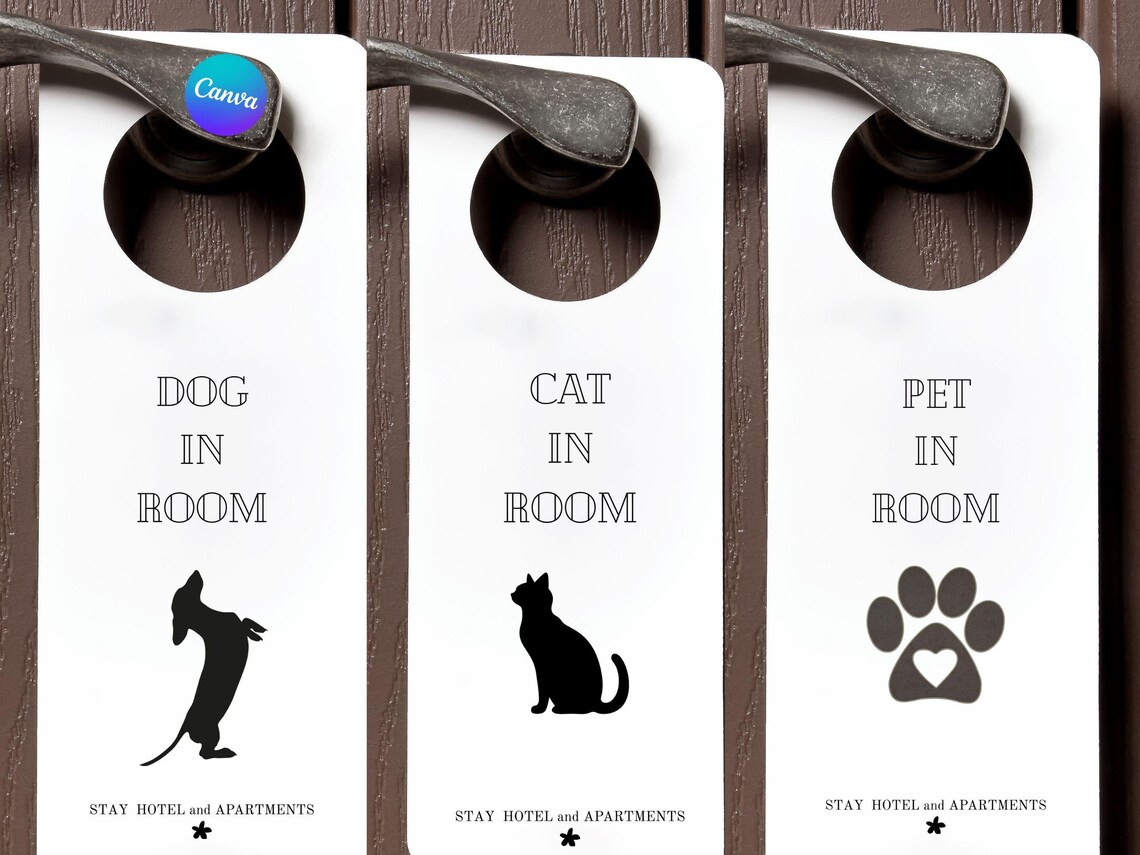 Dog in Room/ Cat in Room/ Pet in Room With Pet Policy- Minimalist ...