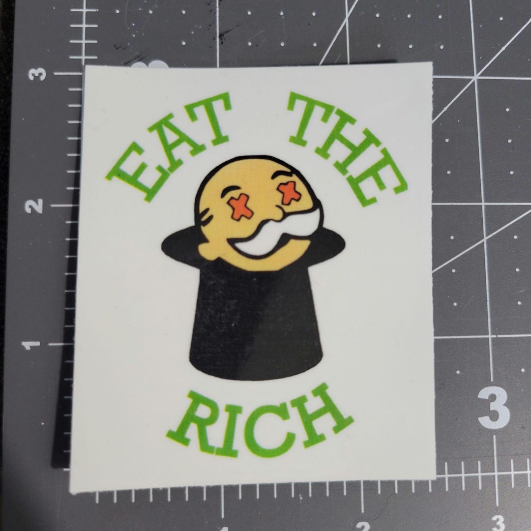 Eat the Rich Monopoly Man Sticker - Etsy