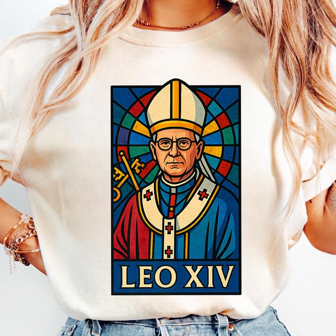 Pope Leo XIV Png, Stained Glass Premium PNG, Catholic Png, Church ...