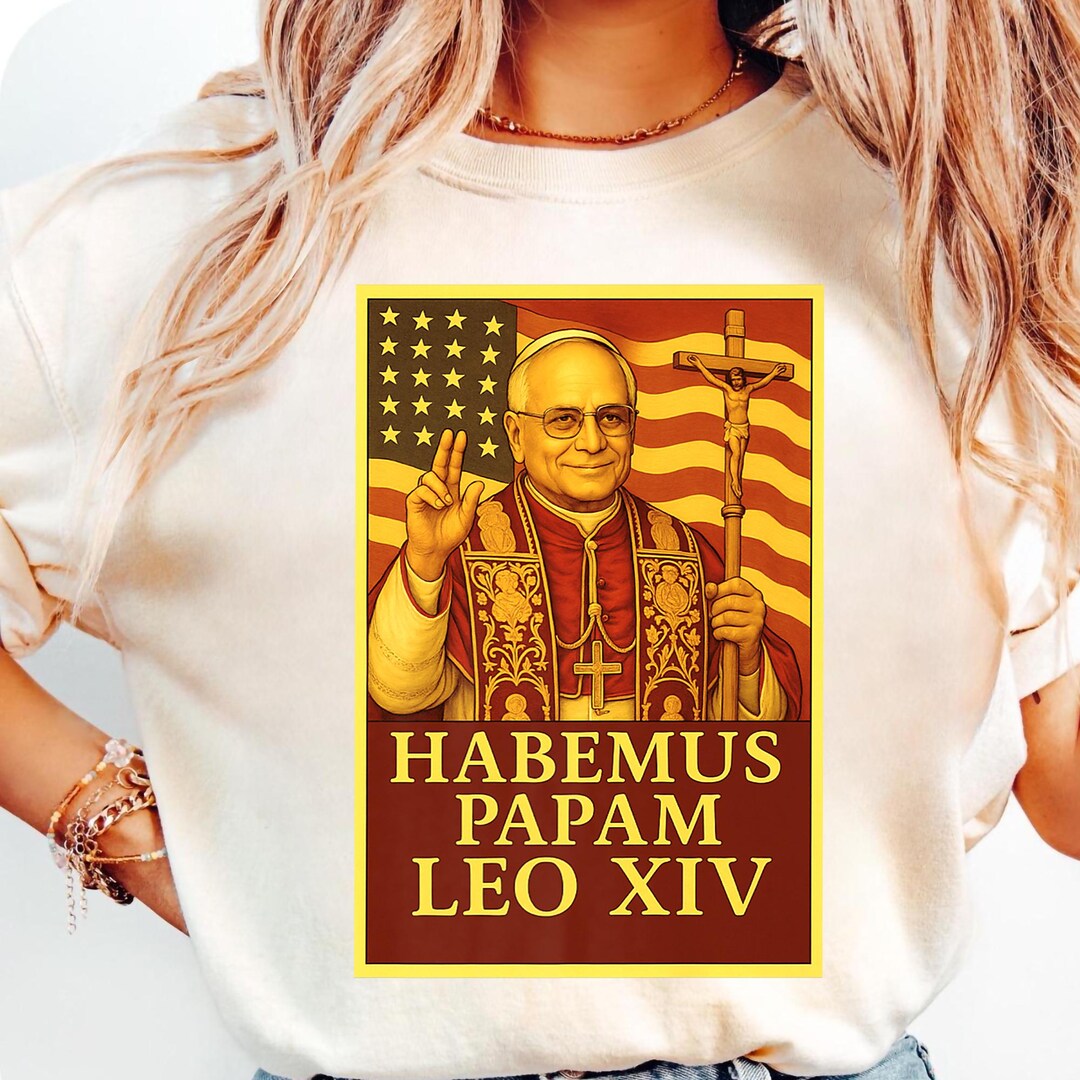 Pope Leo XIV American Papal Design Png, New Pope Habemus Papam Premium ...