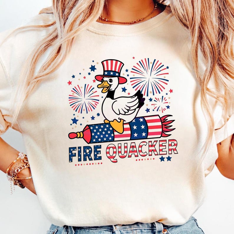 Fire Quacker Goose Meme SVG, Funny 4th of July Goose Sublimation ...