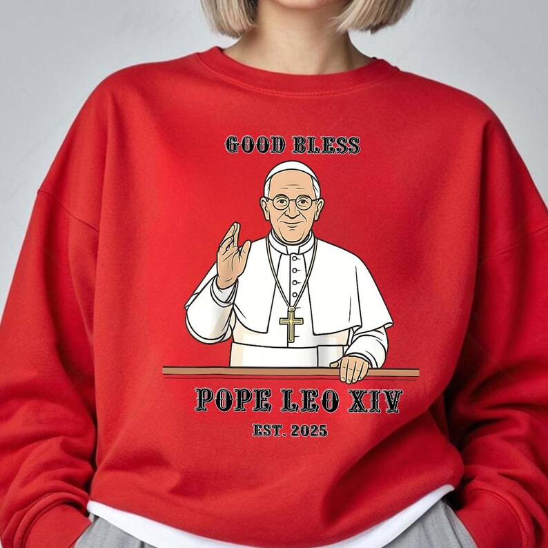 Pope Leo XIV 2025 PNG, Catholic Raglan Baseball Design (digital ...