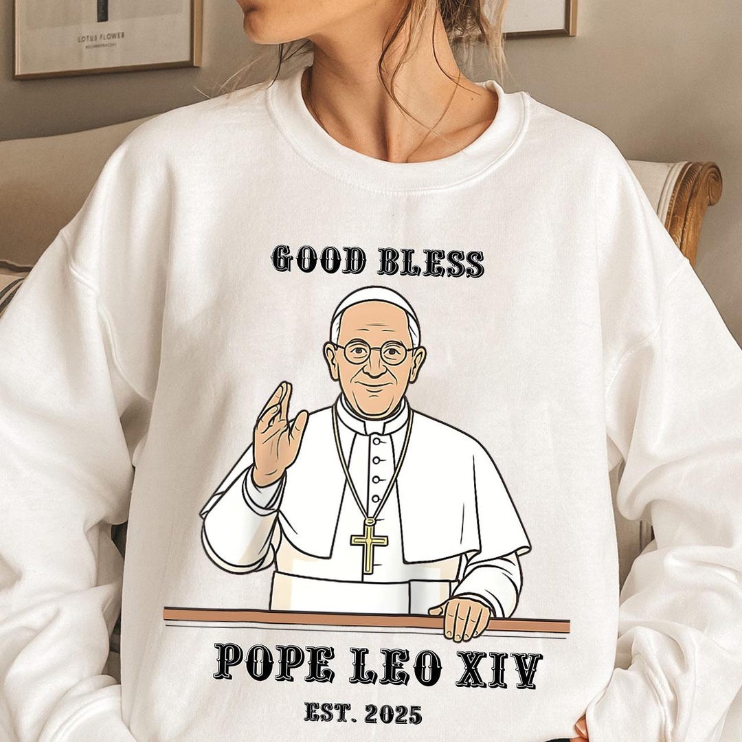 Pope Leo XIV 2025 PNG, Catholic Raglan Baseball Design (digital ...