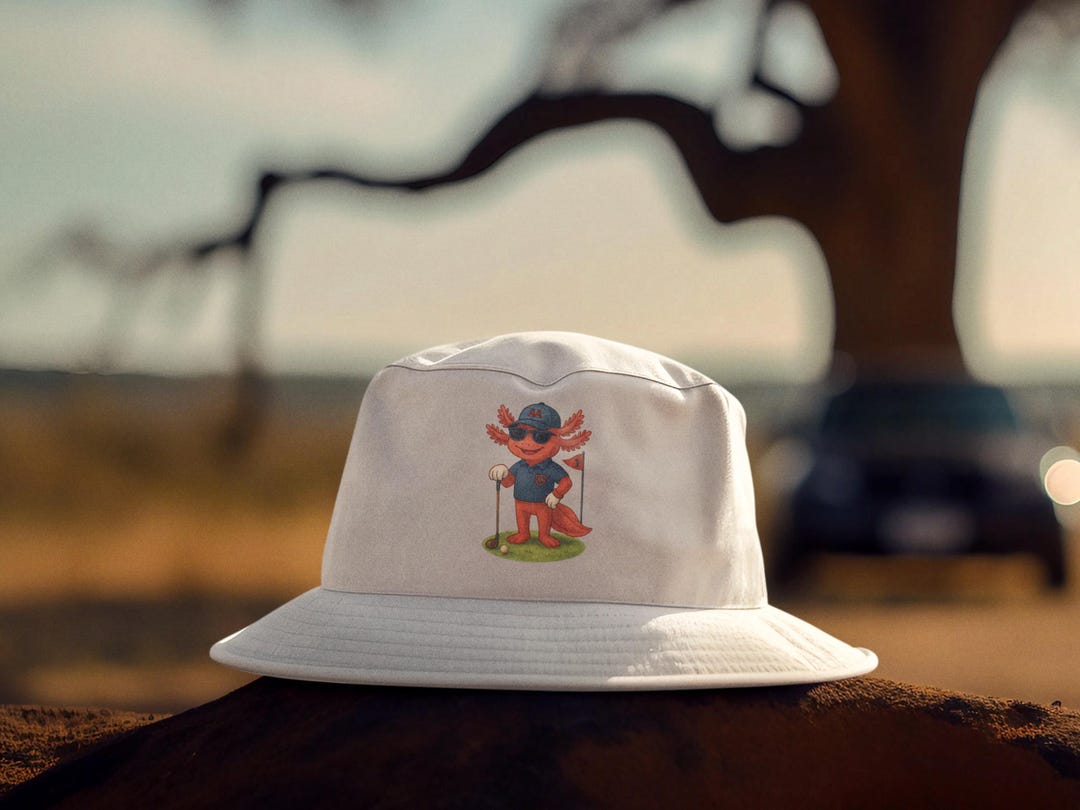 Axolotl Golf Bucket Hat, Fun Summer Hat, Gifts for Dads, Beach Hat ...