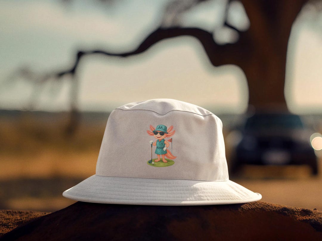 Axolotl Bucket Hat: Fun Festival Style, 100% Cotton - Etsy