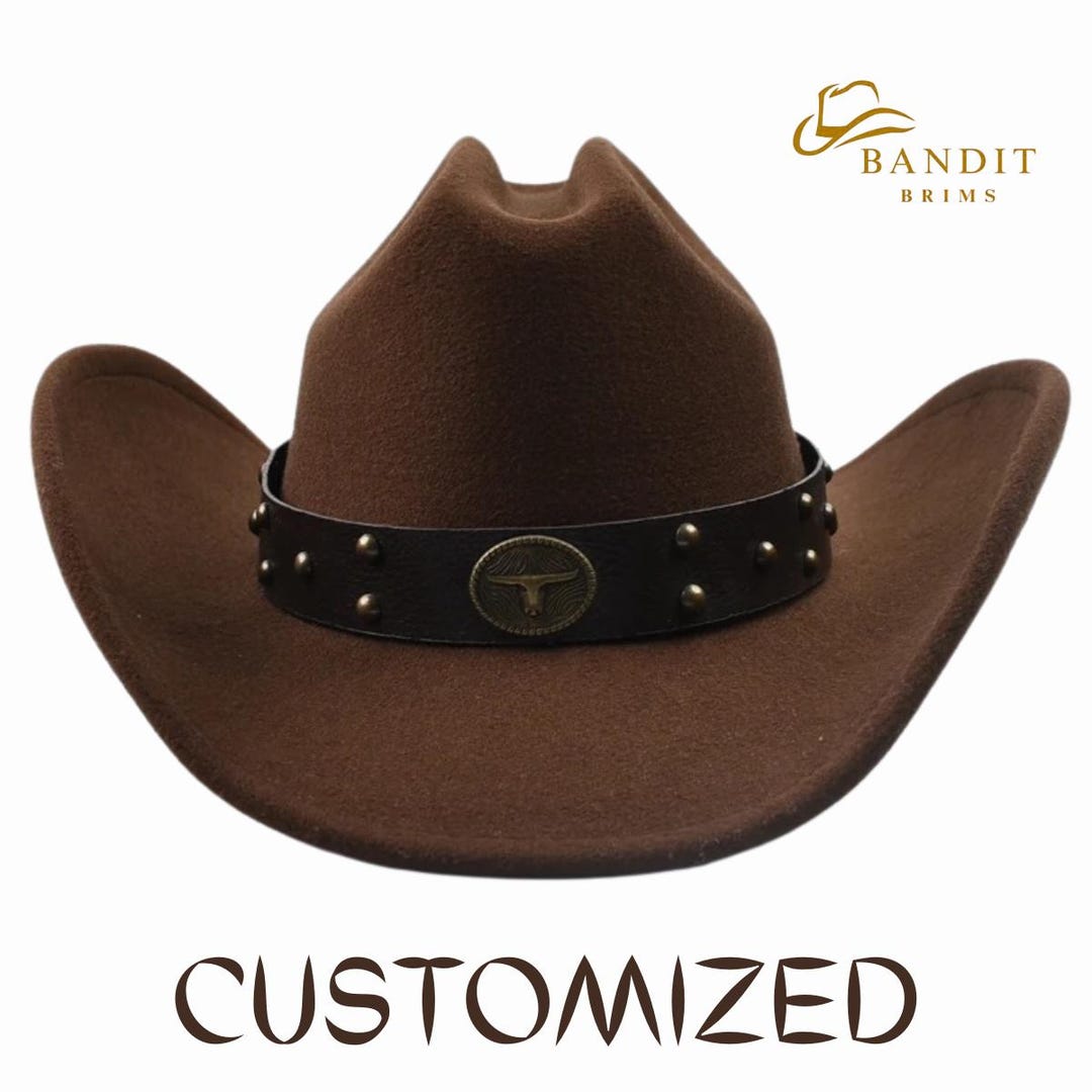 Unisex Vintage Style Cowboy Hat Wide Edge Western Gentleman & Cowgirl ...