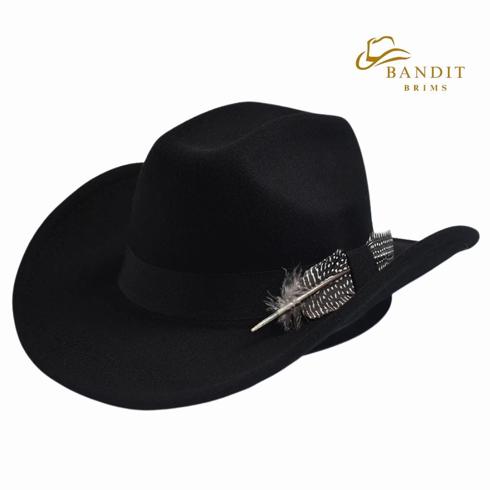 Vintage Style Men's Cowboy Hat With Curved Brim Classic Western ...