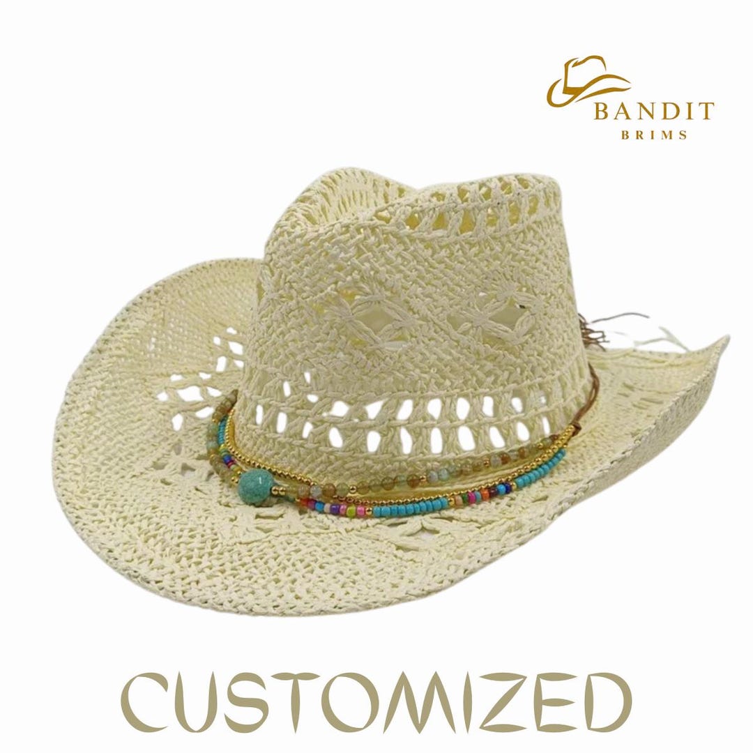 Women's Summer Straw Cowboy Hat Sun Shade Western Style - Etsy