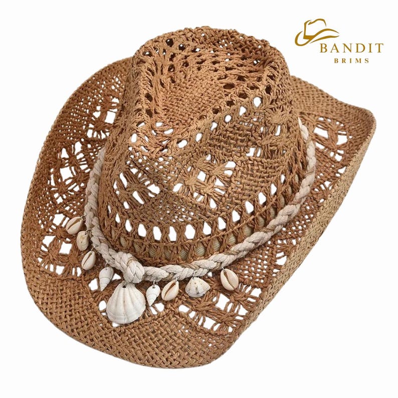 Women's Summer Hand Woven Straw Hat With Shell Decoration - Etsy