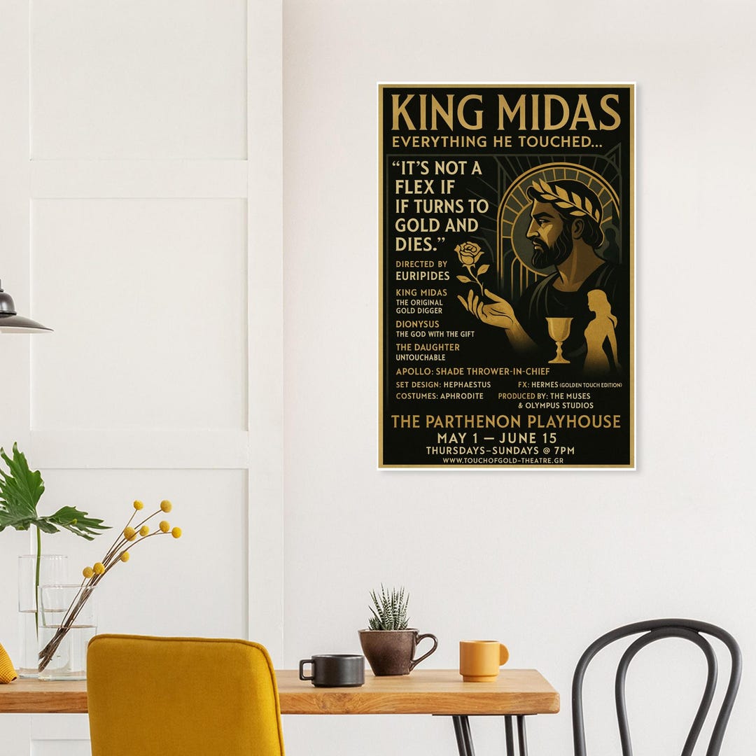 King Midas Theatrical Poster | Greek Mythology Art | Perfect for ...