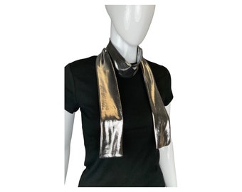 Metallic Silver Scarf, Trinny Scarf, Silk Metallic Scarf, Trinny, Gift ...