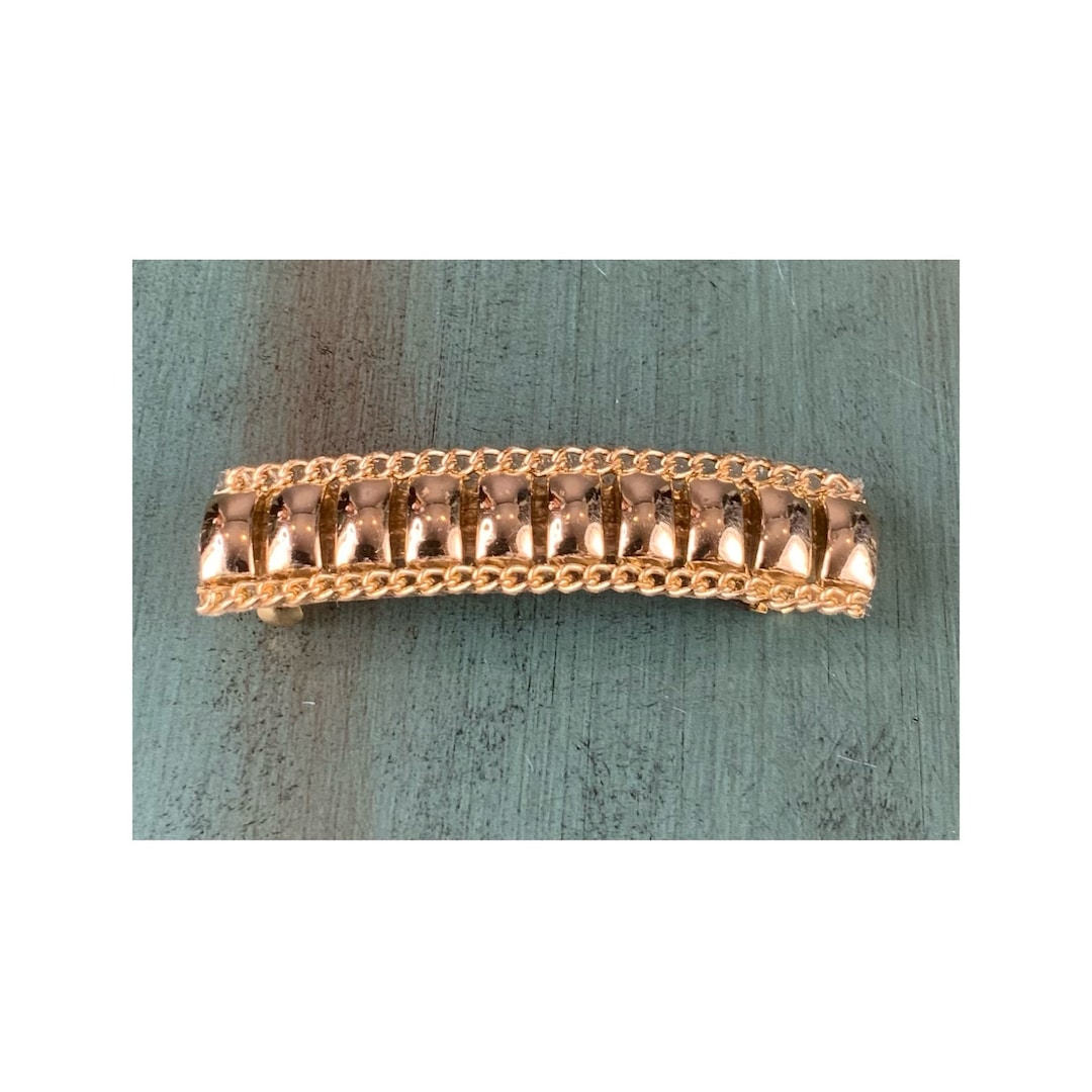 Metallic Gold Hair Barrette - Etsy