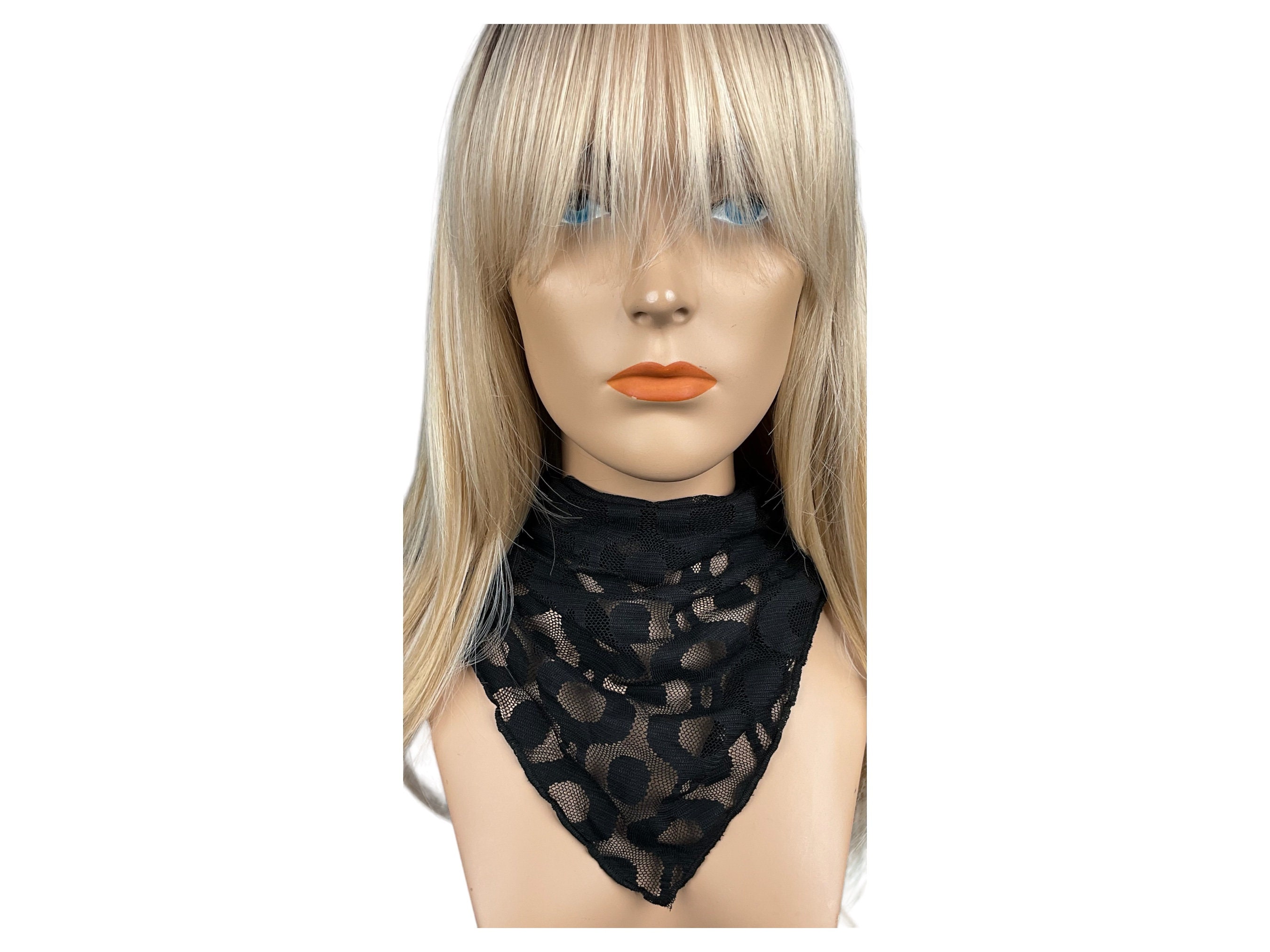 Black Circle Mesh Stretch Bandana - Etsy