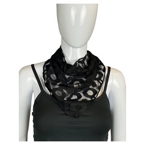 Black Circle Mesh Stretch Bandana - Etsy