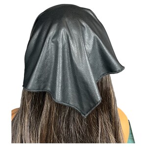 Black Faux Leather Stretch Bandana - Etsy