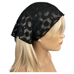 Black Circle Mesh Stretch Bandana - Etsy