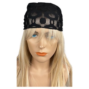 Black Circle Mesh Stretch Bandana - Etsy