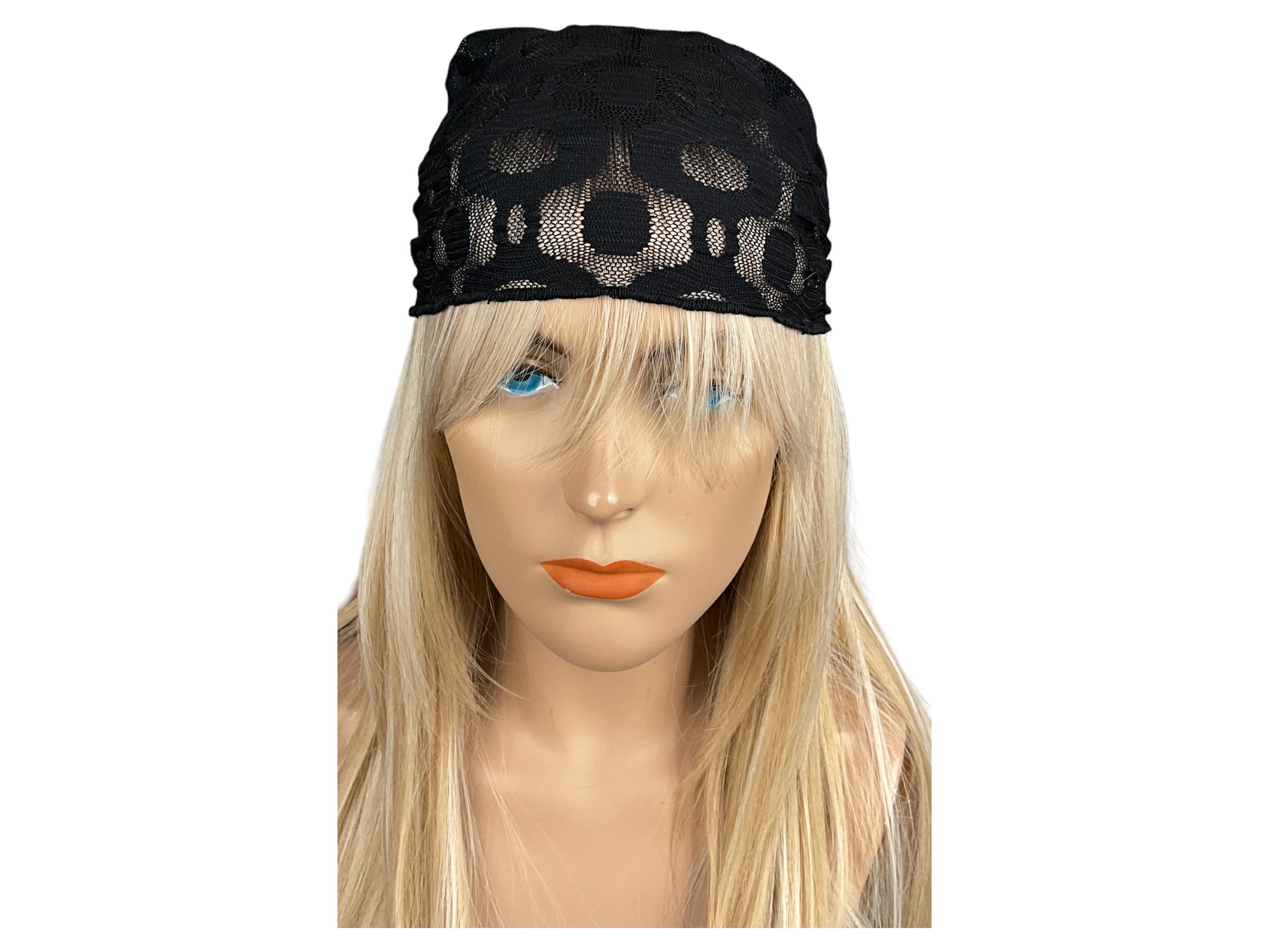 Black Circle Mesh Stretch Bandana - Etsy
