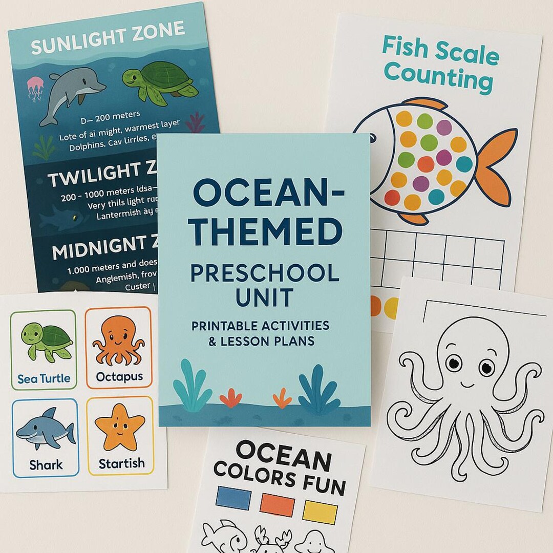 Ocean, Sea, Thematic Unit for Preschool | Instant Digital Download ...
