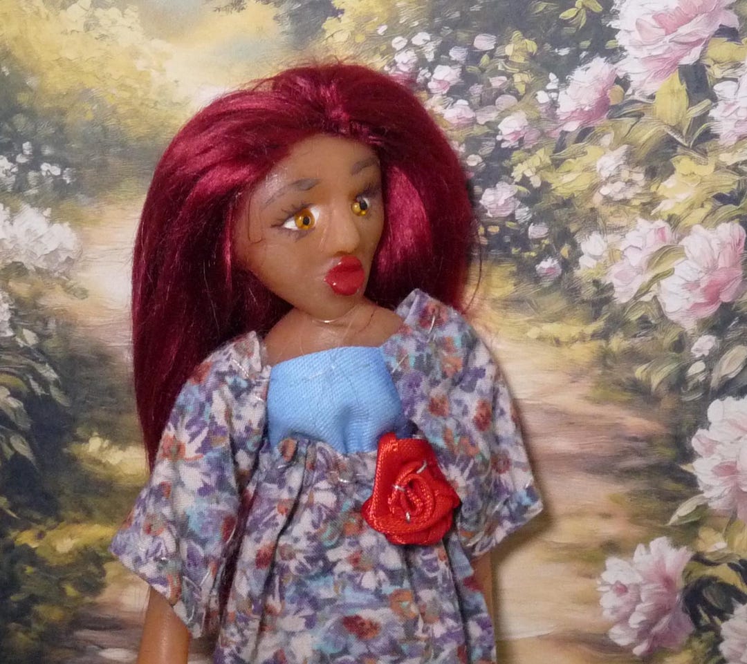 Camilla - Doll in Blue and Purple Dress - Etsy