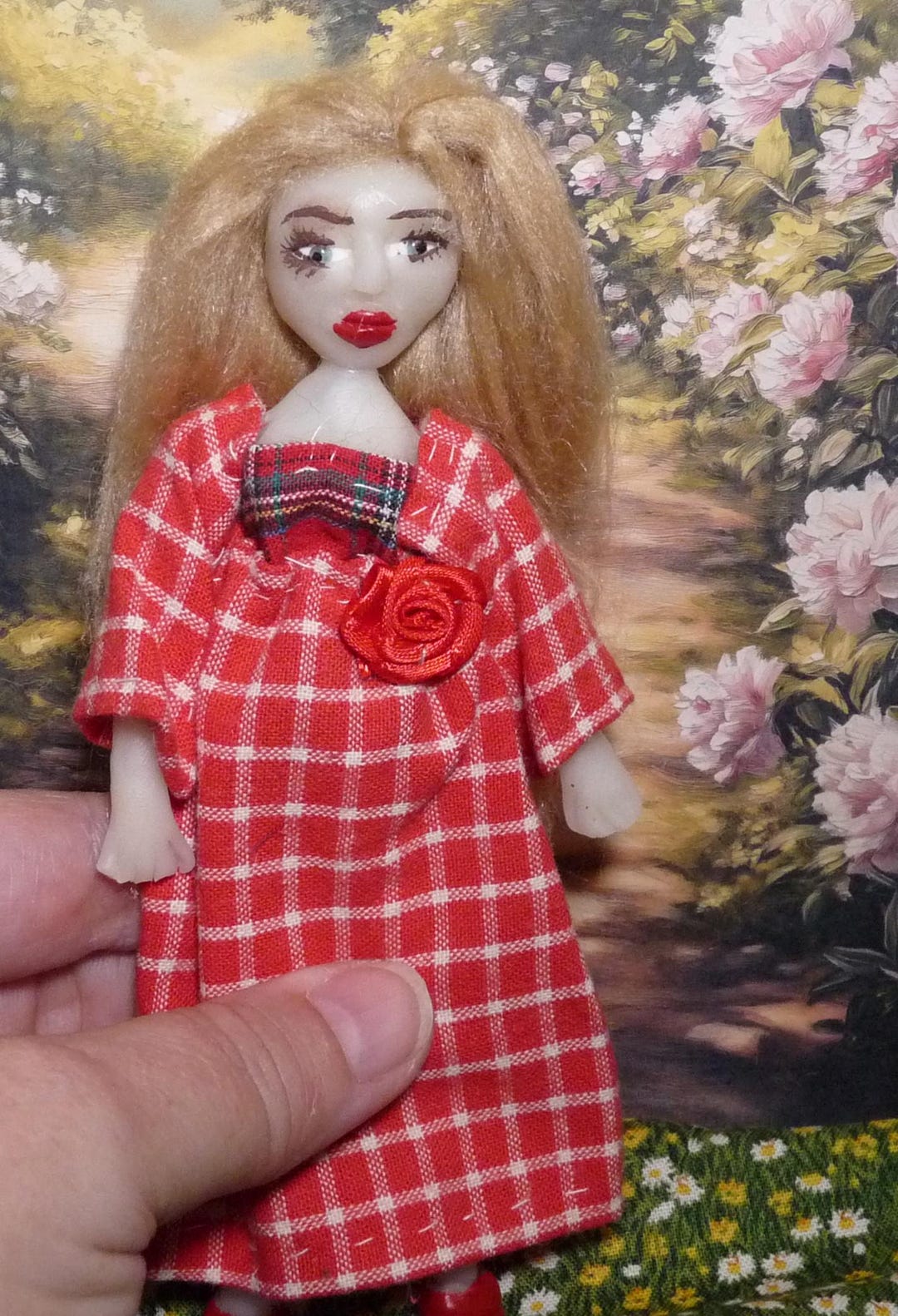 Helena - Doll in Red Dress - Etsy