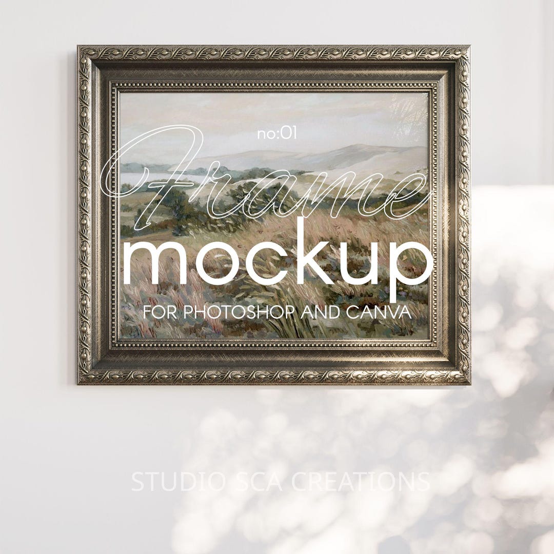 10x8 Frame Mockup | Vintage Wall Art, Mockup for Artwork Display ...