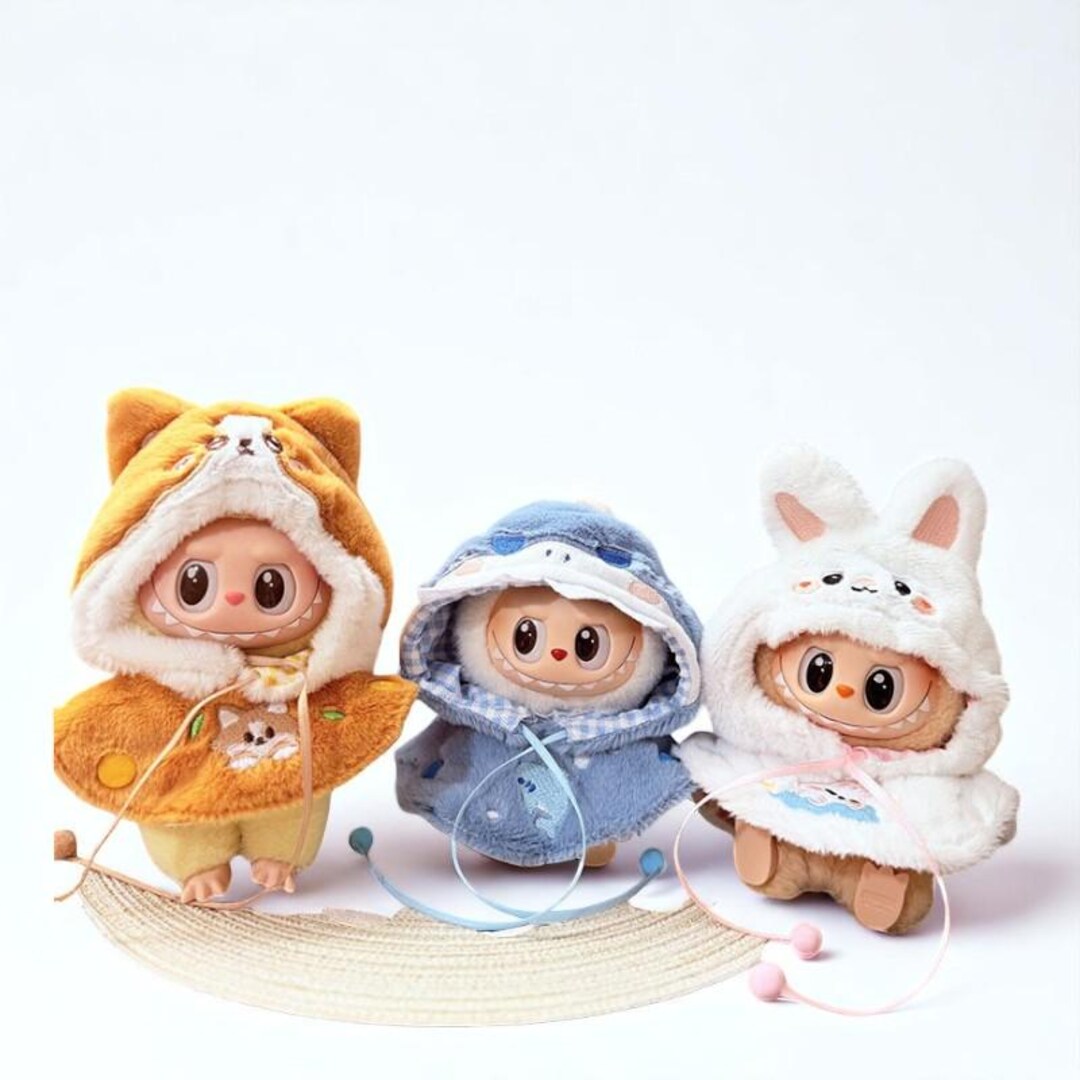 Labubu Doll Clothes Set – Animal Hooded Outfits for 17cm Dolls – Fox ...
