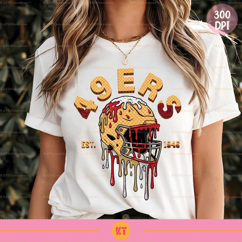 49ers Est. 1946 Sublimation Design PNG - 49ers Ice Cream Drip Design ...