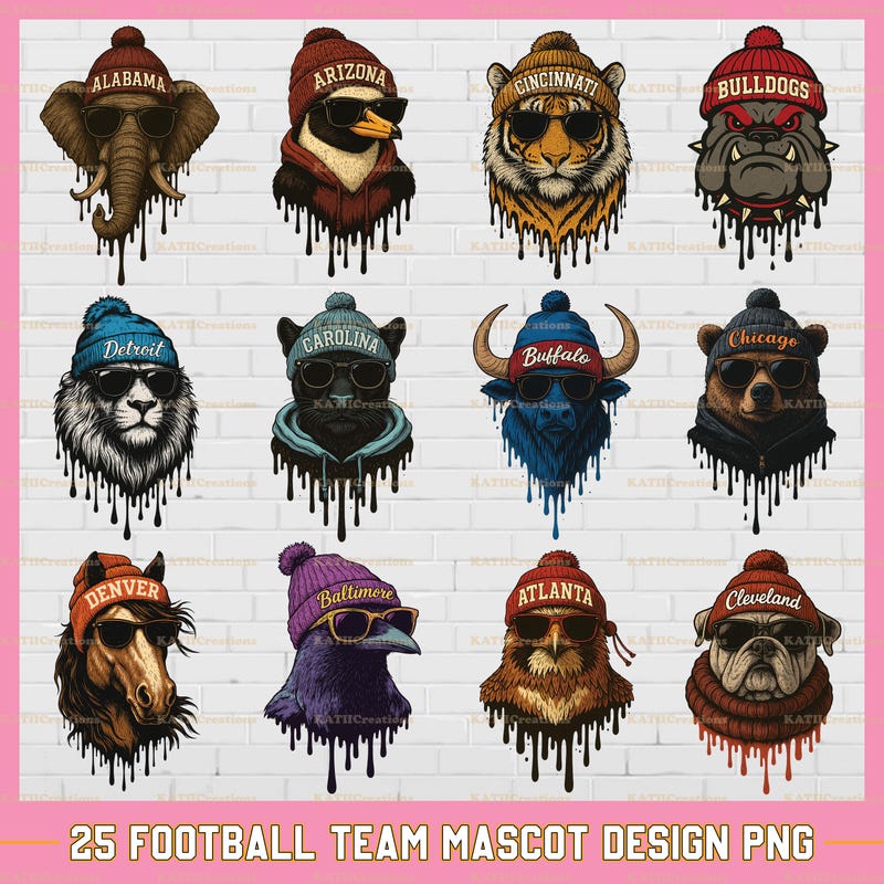 Football Mascot All Team - Etsy