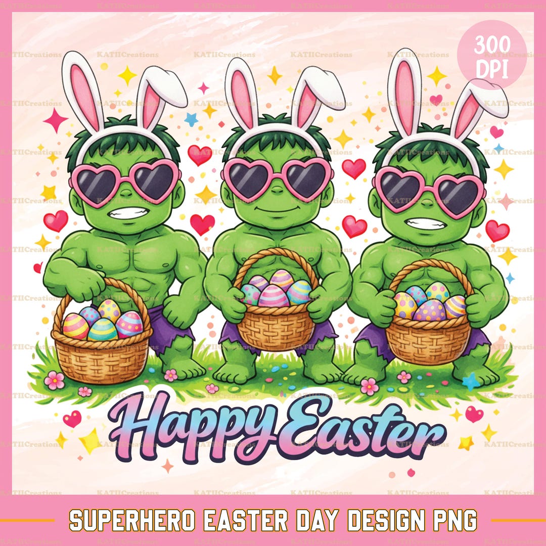 Superhero Easter Sublimation Design PNG - Movie Character Easter Day ...