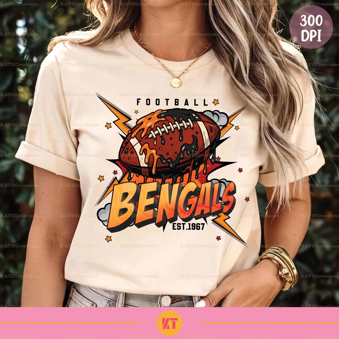 Bengals Est. 1967 Sublimation Design PNG - Bengals Lightning Bolt ...