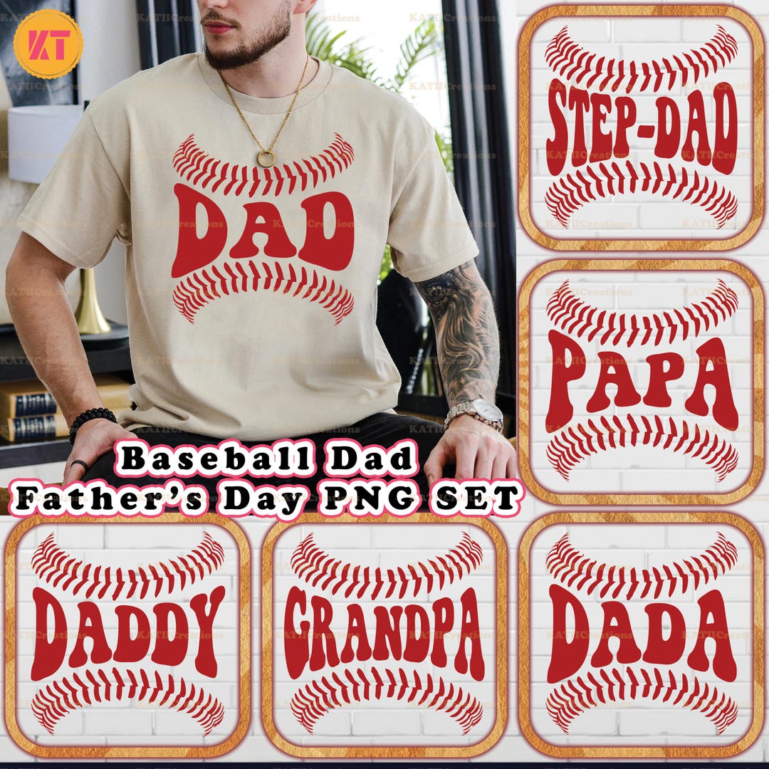 Baseball Dad Sublimation Design PNG - Baseball Father's Day PNG Set ...