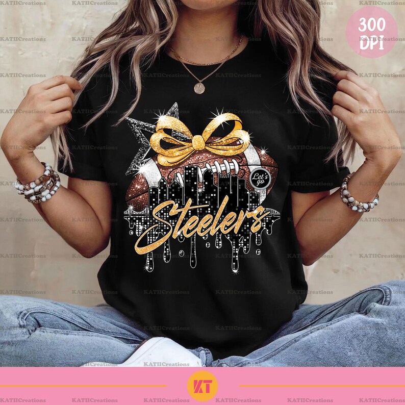 Steelers Skyline Sublimation Design PNG - Football Skyline Drip Design ...