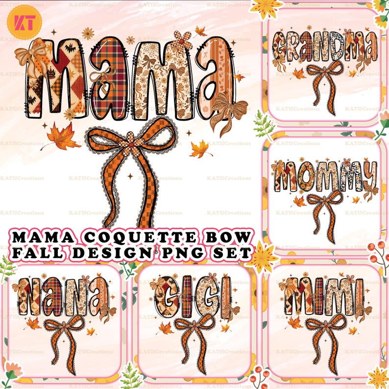 Mama Fall Coquette Bow Sublimation Design PNG - Mommy, Mama, Grandma ...