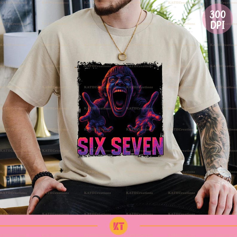 Horror Six Seven Sublimation Design PNG - Spooky Halloween PNG - Meme ...