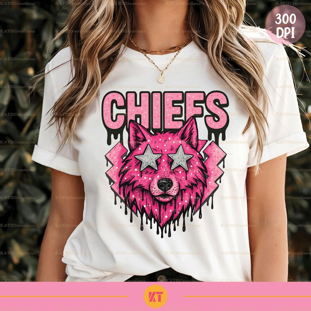 Chiefs Drip Sublimation Design PNG - Football Mascot Design PNG ...