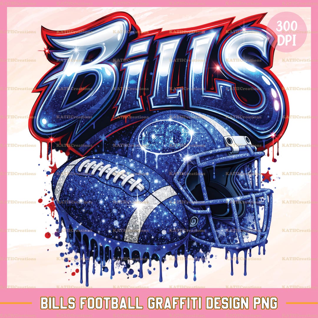 Bills Graffiti Sublimation Design PNG - Football Graffiti Design PNG ...