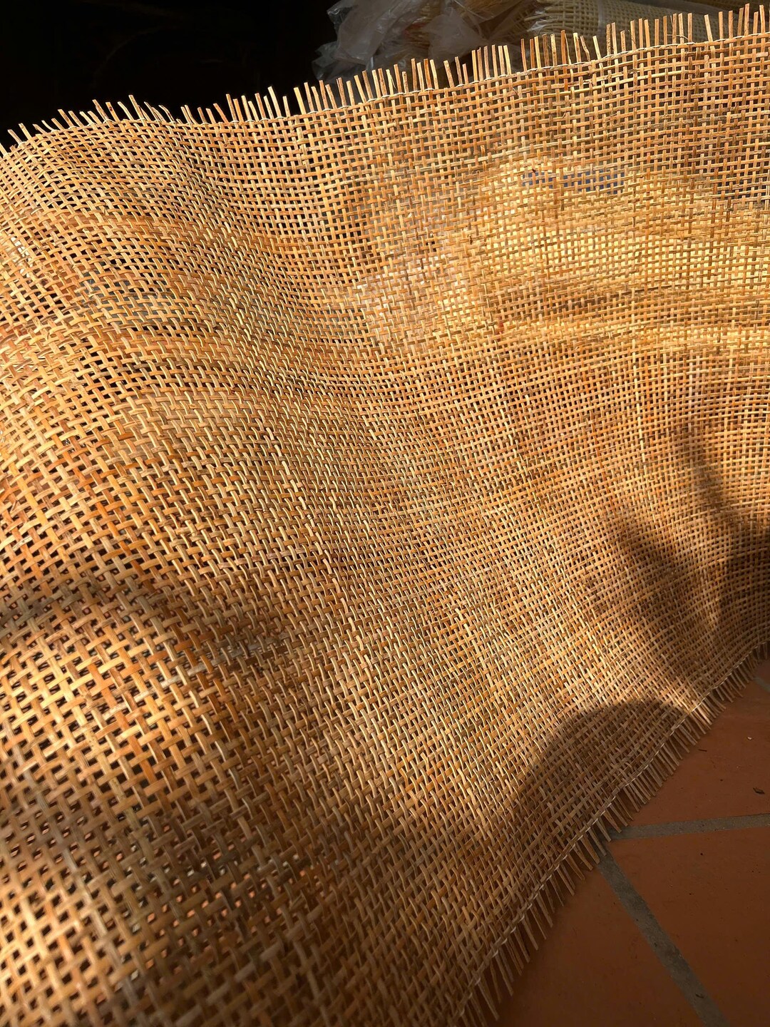 Rattan Cane Webbing Width 20'' Dark Natural Radio Rattan Cane Mesh ...