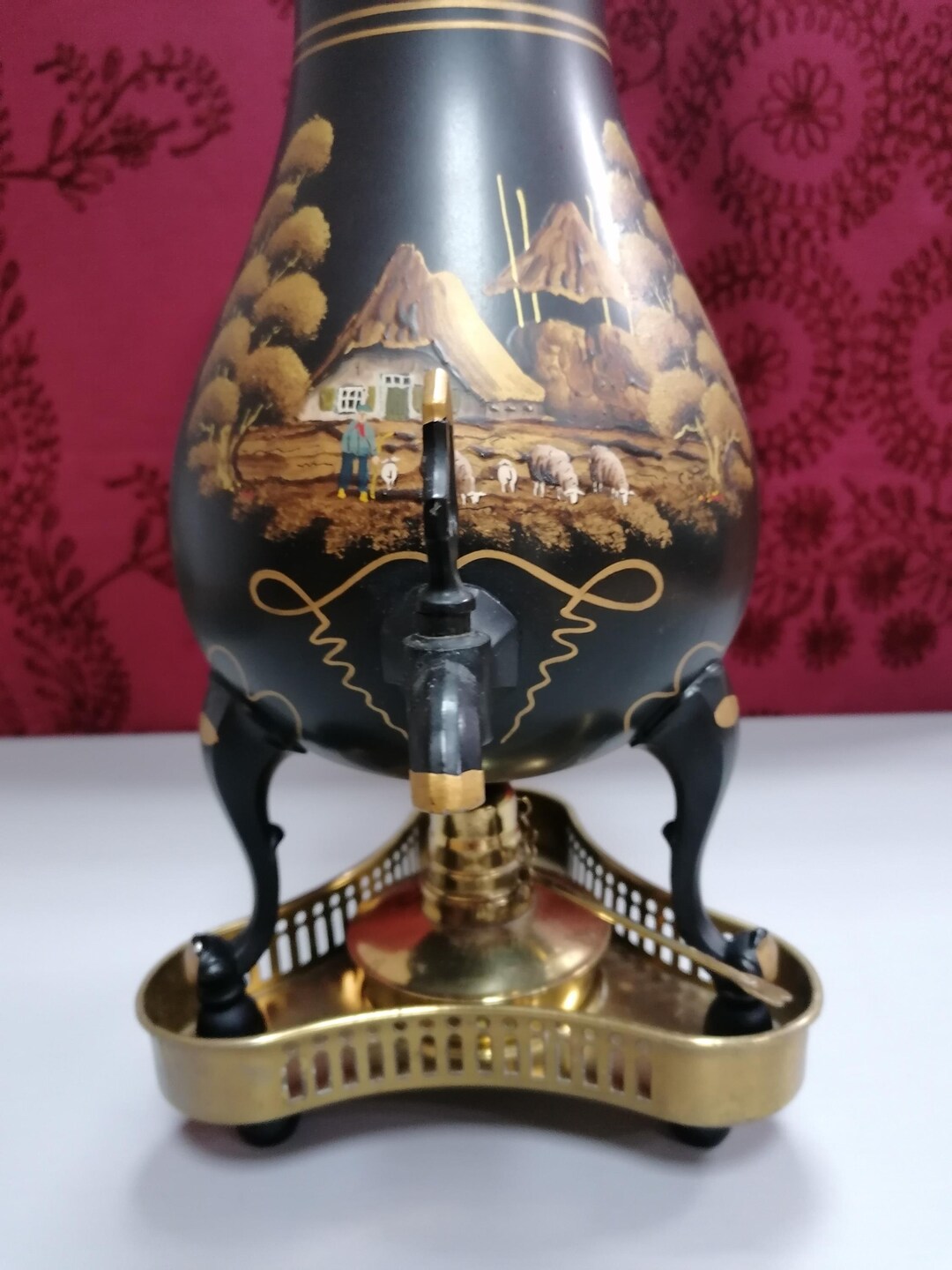 Antique Painted Samovar - Top Condition - Very Rare - Etsy
