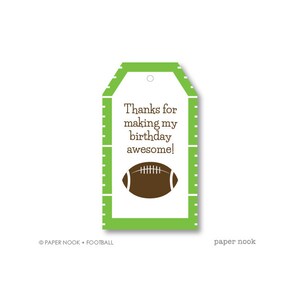 Football PRINTABLE Gift Tag - Etsy