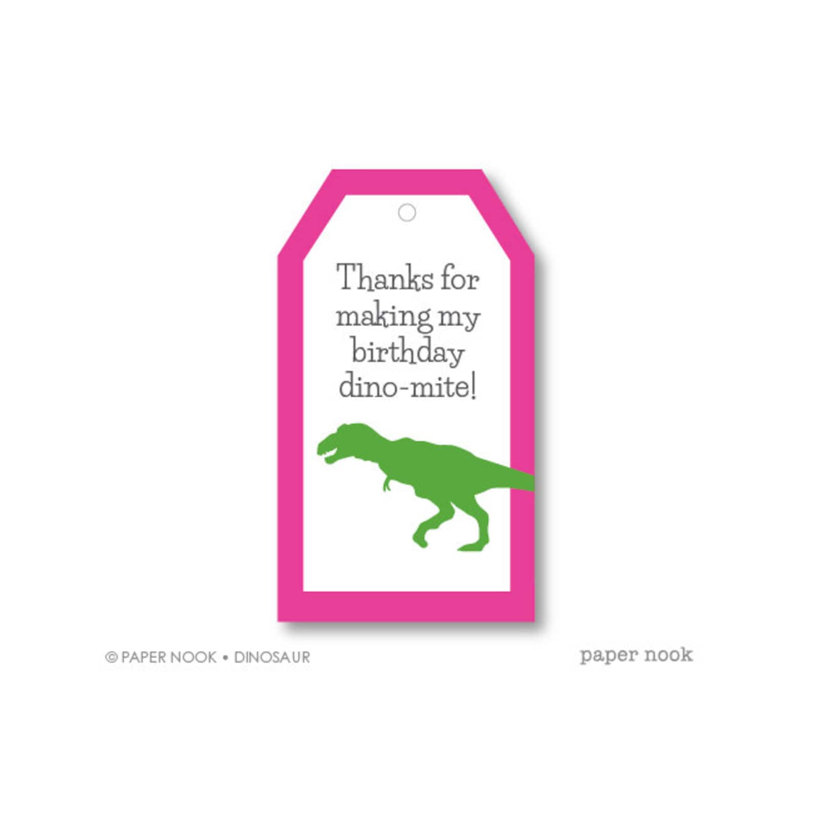 Dinosaur PRINTABLE Gift Tag - Etsy