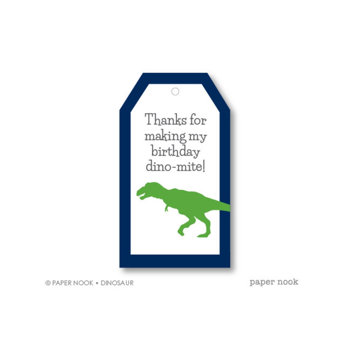 Dinosaur PRINTABLE Gift Tag - Etsy