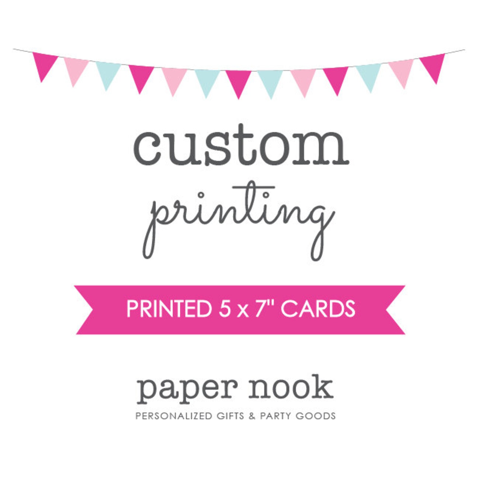 Professionally Printed 5x7" Cards With Envelopes by Paper Nook - Etsy