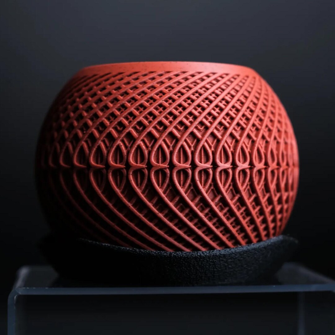 Kinetic Modern Textured Planter, Decorative Plant Pot With Drip Tray ...