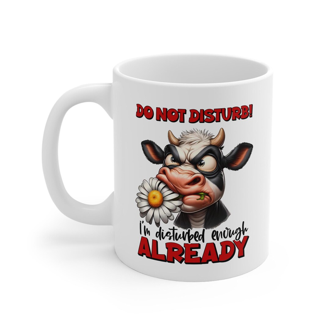 Funny Cow Mug, Cartoon Cow Coffee Cup, Farm Animal Humor Gift, Sassy ...