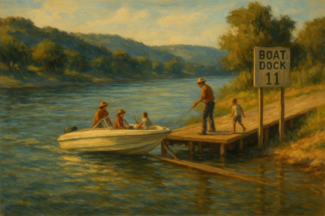 Boat Dock 11. Texas Hill Country Canvas Art - Etsy