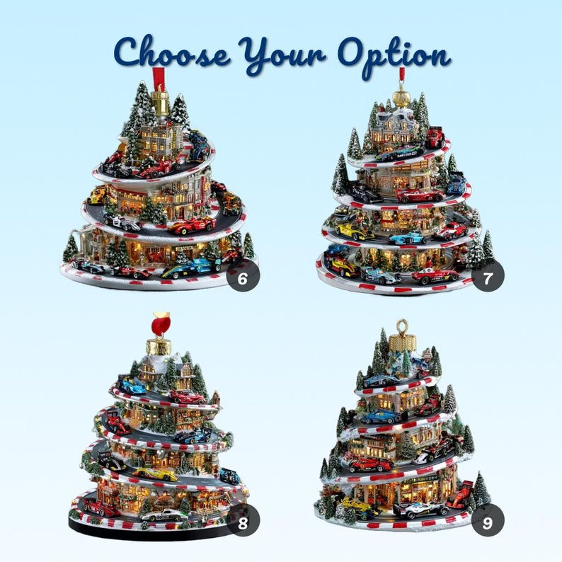 Racing Circuit Tree 2D FLAT ORNAMENT, Formula Car Display Decor ...