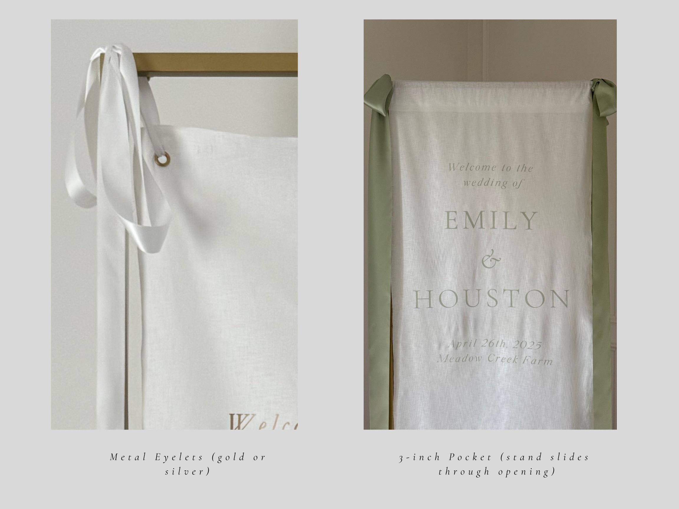 Personalized Linen Welcome Sign: Wedding, Shower, or Entry - Etsy